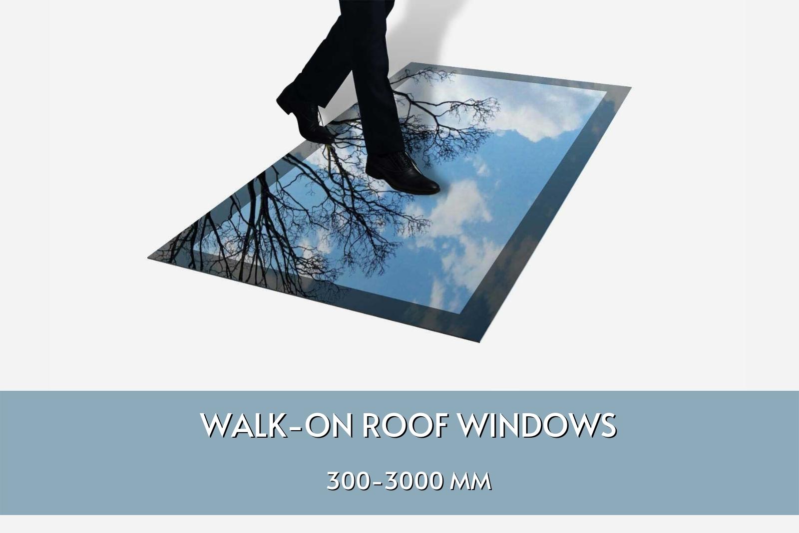 Custom Size Frameless Walk On Skylight - Skylights1.co.uk