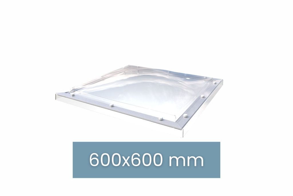 Polycarbonate Opening Dome Rooflight 600 x 600 mm - Skylights1.co.uk