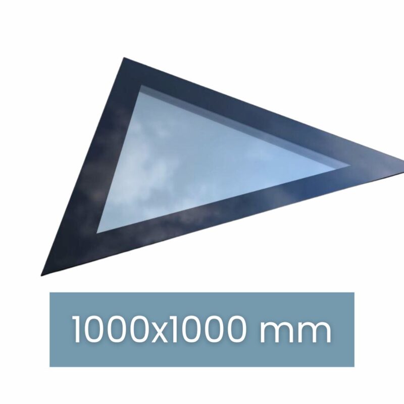 Frameless Triangular Skylight 1000 x 1000 mm - Skylights1.co.uk
