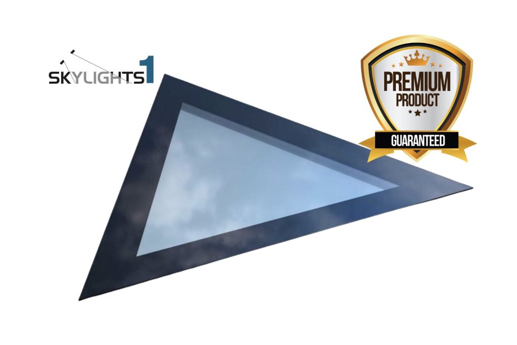 Frameless Triangular Skylight 1000 x 1000 mm - Skylights1.co.uk
