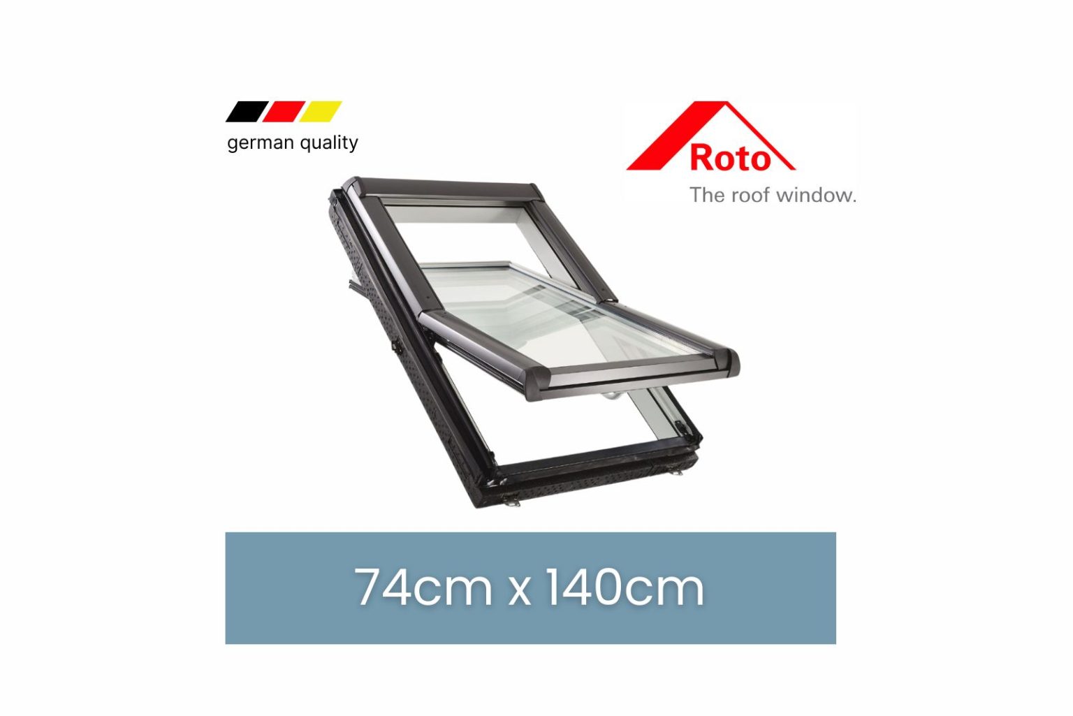 Roto Pitched Roof Window Center-Pivot 74 x 140 cm PVC