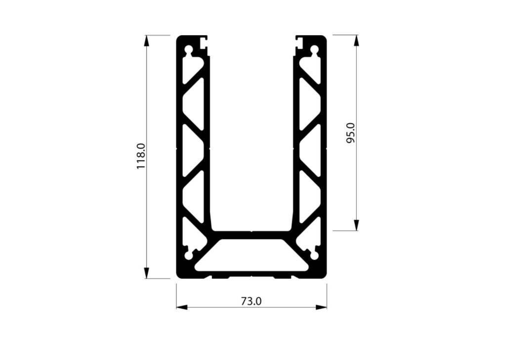 Fascia Mount Glass Balustrade Profile Set – SV75 UF - Skylights1.co.uk
